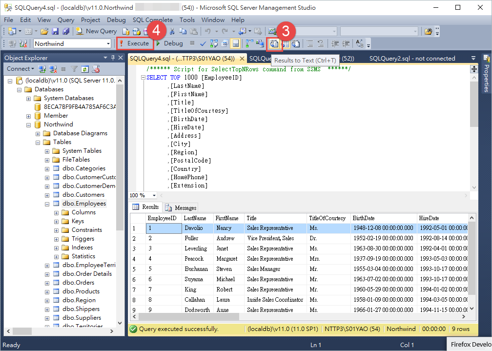 [SpecFlow][SSMS] 利用 SSMS 產生 Scenario Table | 余小章 @ 大內殿堂 - 點部落