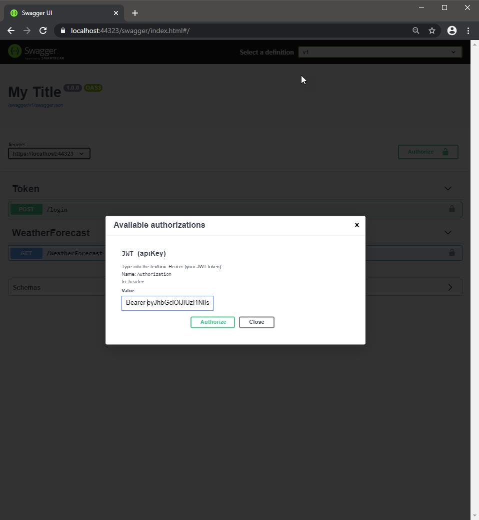 [NSwag] Swagger UI + JWT Authentication 訪問受保護的 Web API | 余小章 @ 大內殿堂 - 點部落