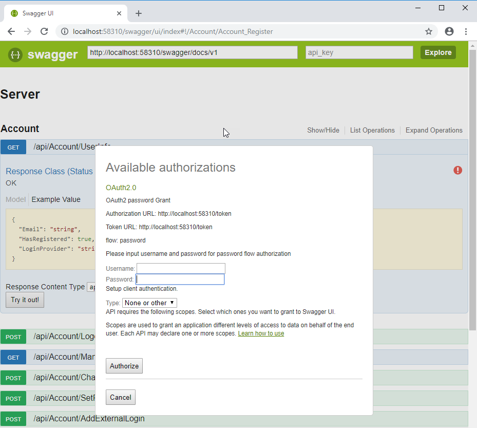 [Swagger] 使用 OAuth2 - Resource Owner Password / Implicit flow 測試受保護的 ...