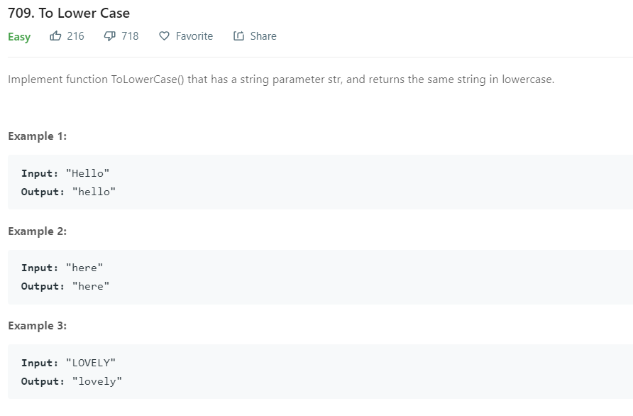 【LeetCode】解析_709. To Lower Case | 不想上班的程式筆記 - 點部落