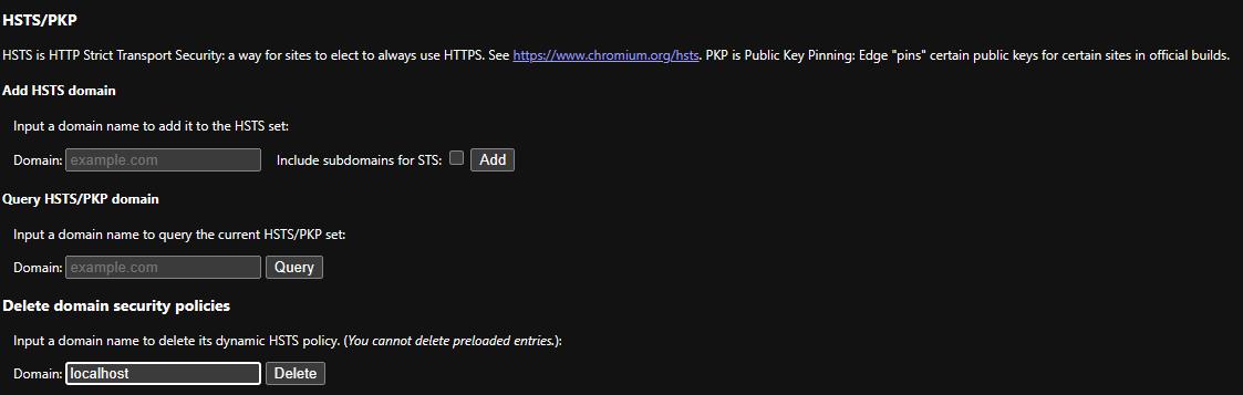EDGE 刪除 localhost 的 HSTS | 御用小本本 - 點部落