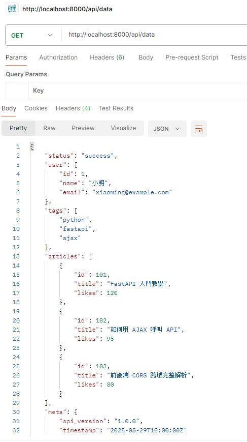 [Python][FastAPI][fetch] 快速用python寫出第一支api + 網頁呈現api資訊 | Yiru@Studio - 點部落