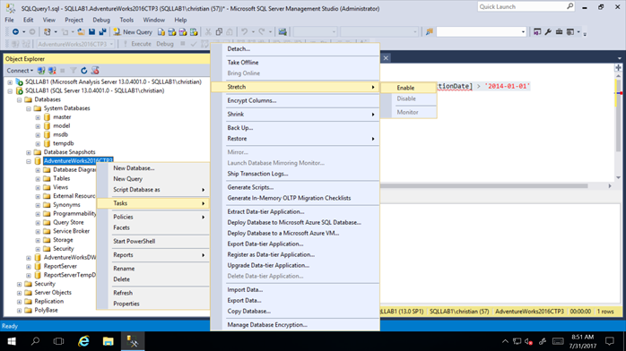 SQL 2016 Stretch database-1 | Data platform & Analytics - 點部落