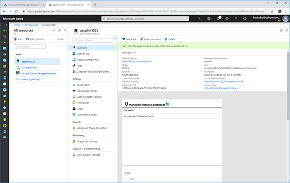 Azure SQL Managed Instance 初體驗 | Data platform & Analytics - 點部落