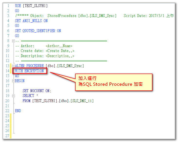 [MSSQL] Stored Procedure 加密 | 石頭 瘋技術 - 點部落