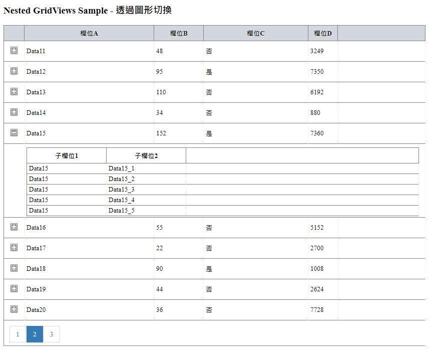 NestedGridView 巢狀 GridView 範本 | 新資料夾 - 點部落