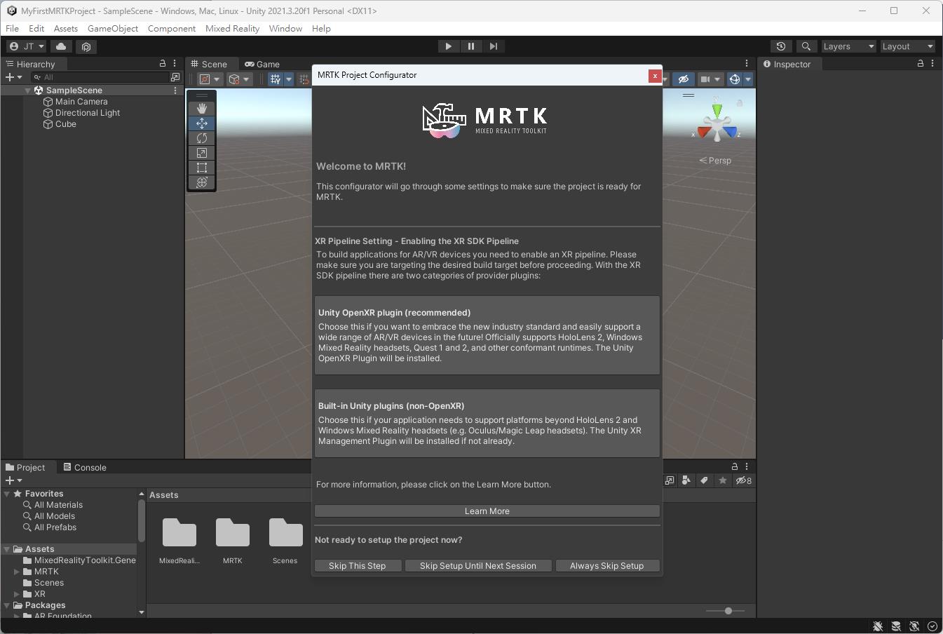 透過 Unity 建立使用 Mixed Reality Tool Kit 的 3D 應用程式(II) | James's Tech ...