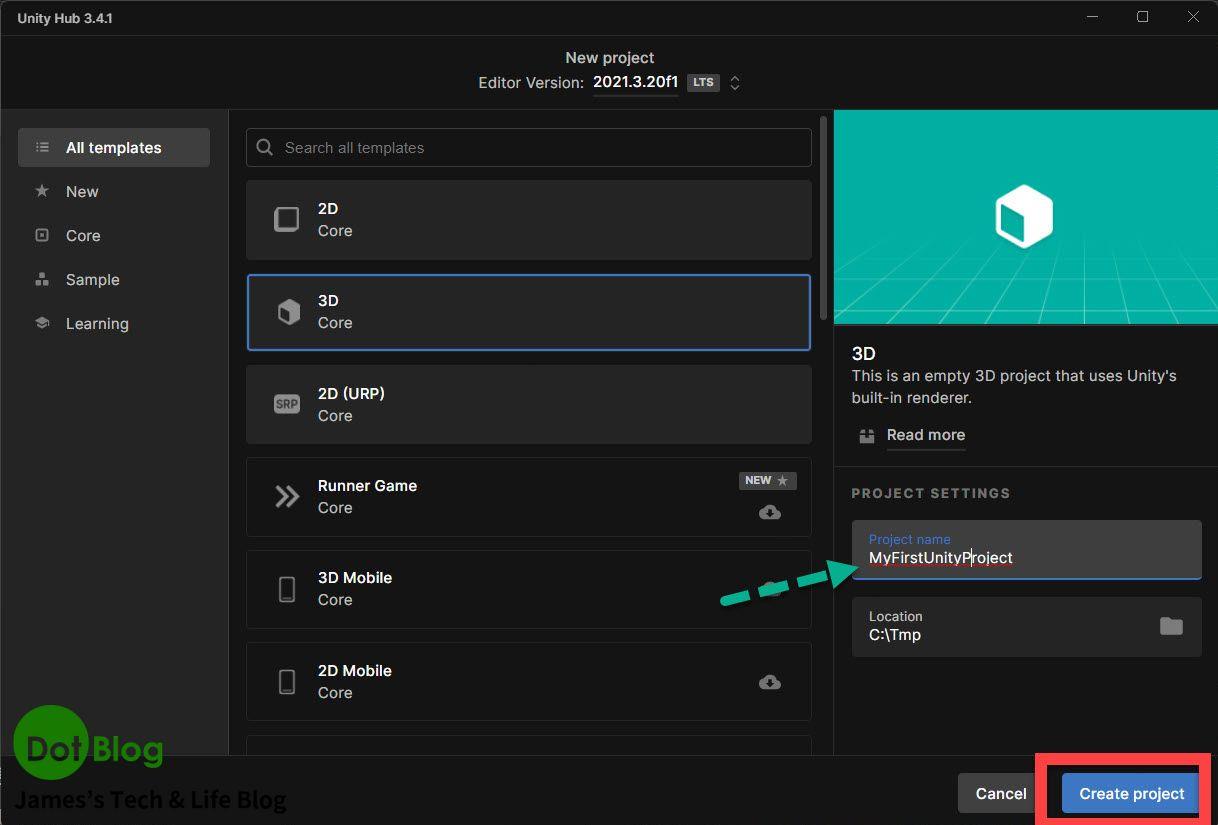 建立 Unity 3D 的開發專案與建置執行... | James's Tech & Life Blog - 點部落