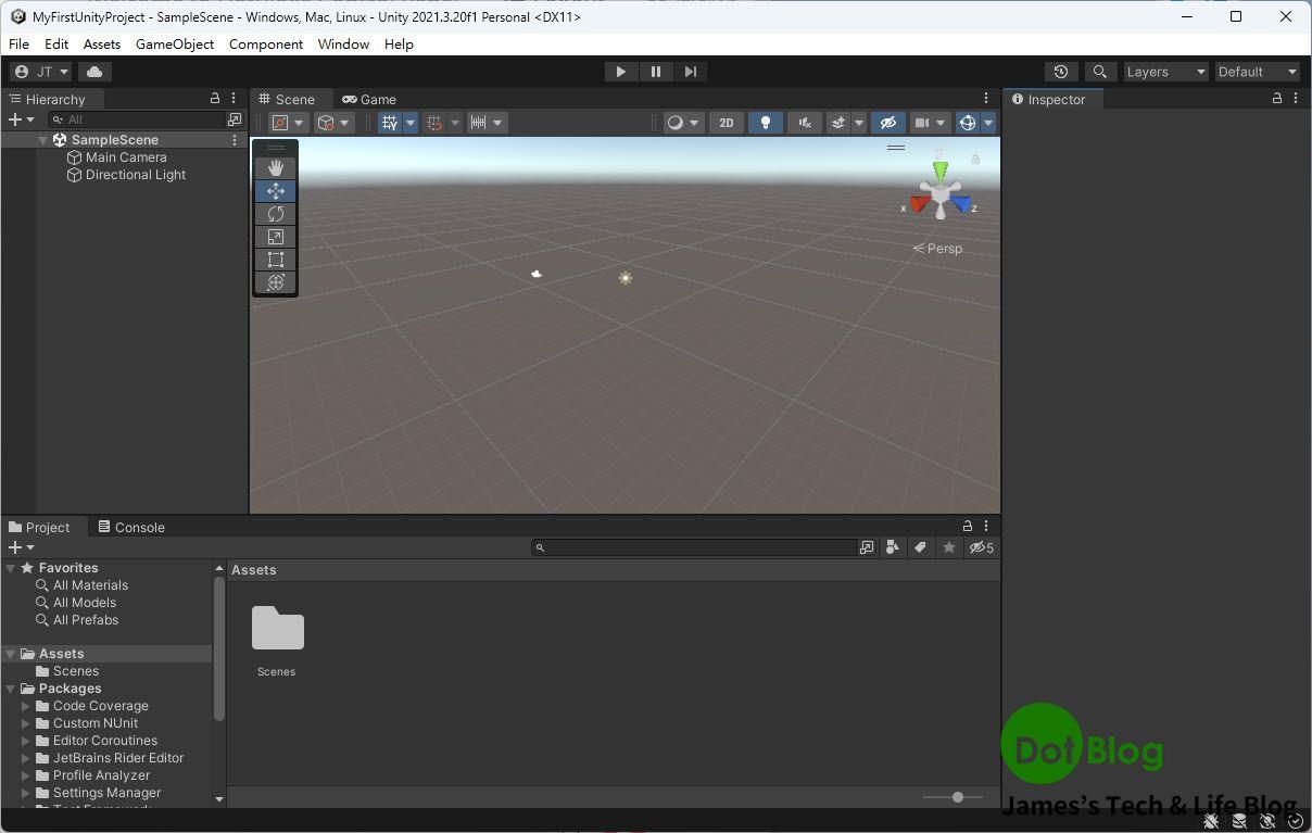 建立 Unity 3D 的開發專案與建置執行... | James's Tech & Life Blog - 點部落