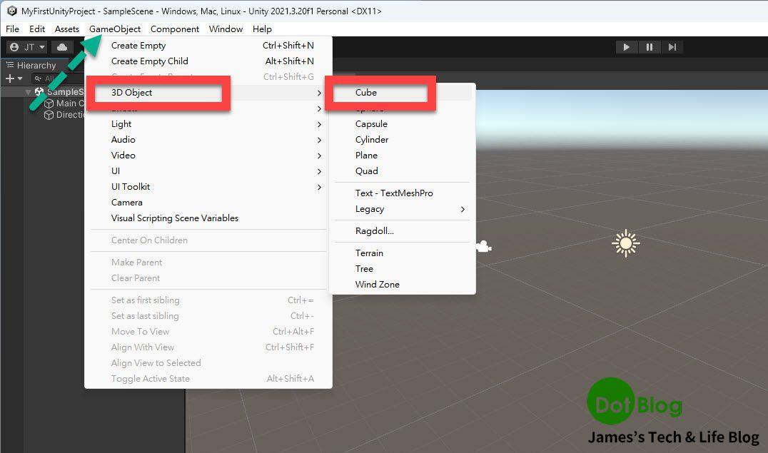 建立 Unity 3D 的開發專案與建置執行... | James's Tech & Life Blog - 點部落
