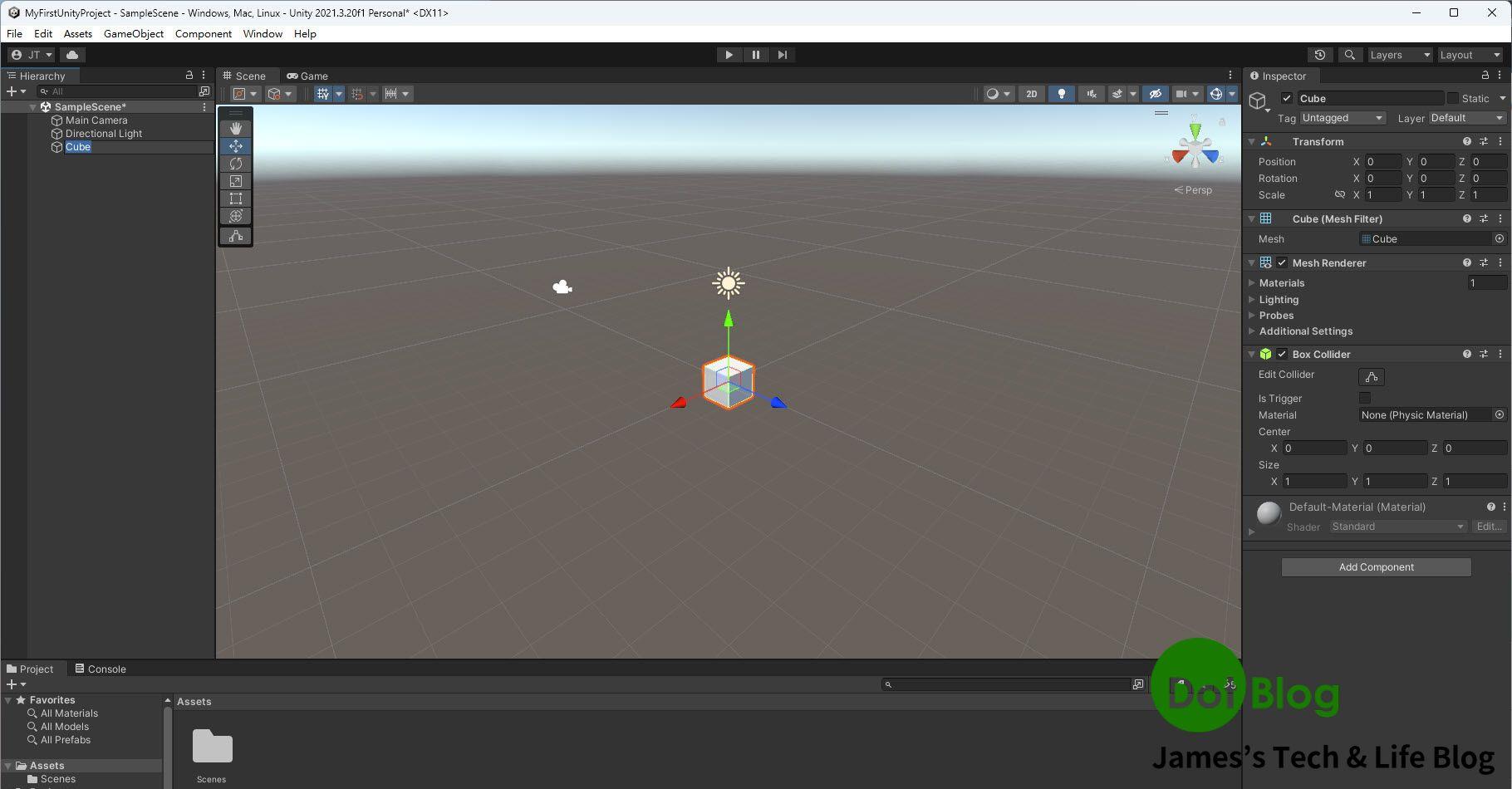 建立 Unity 3D 的開發專案與建置執行... | James's Tech & Life Blog - 點部落