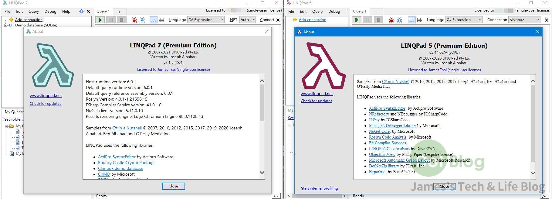 LINQPad 安裝與授權啟用(另附支援問題請求) | James's Tech & Life Blog - 點部落